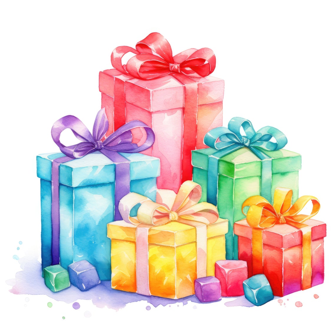 Cute Pastel Gifts Clipart Set Bundle, 10 High-quality Images, Apparel ...