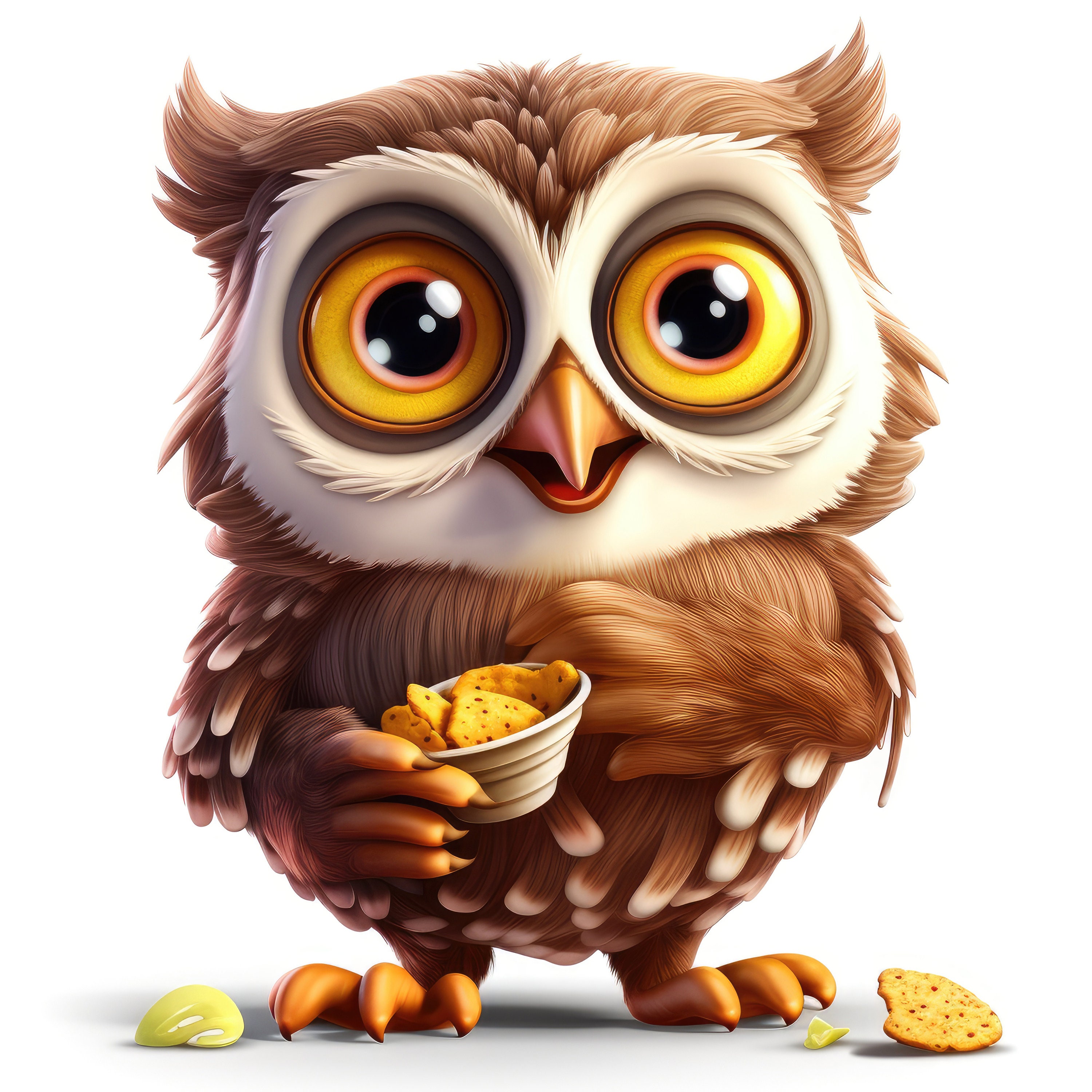 Cute Owl Clipart Set Bundle, 10 High-quality Images, Apparel, Paper ...