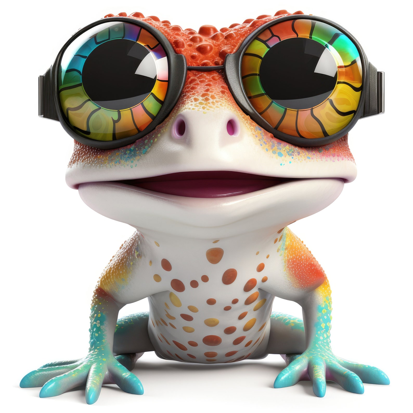 Cute Gecko Clipart Set Bundle, 10 High-quality Images, Apparel, Paper ...