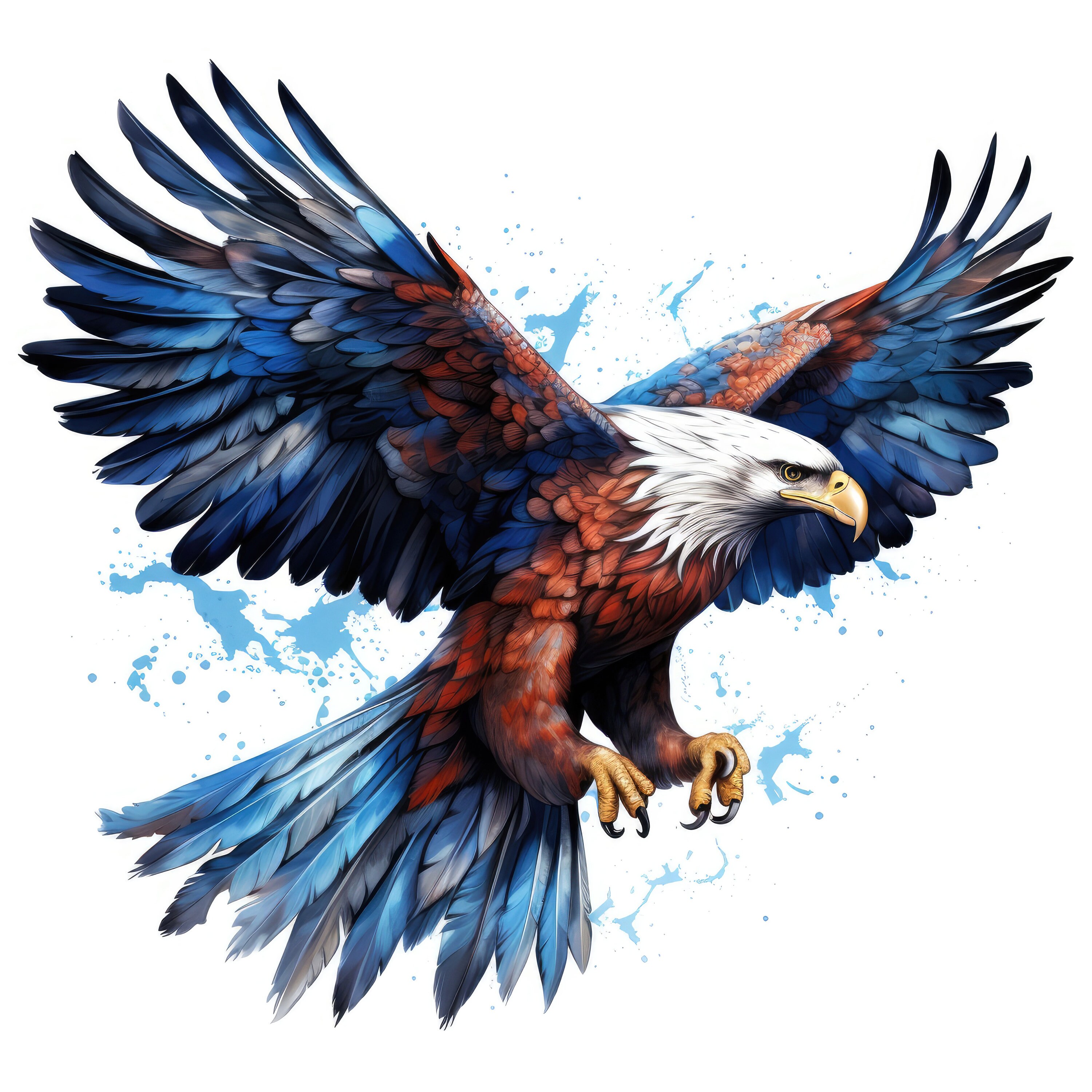 Cute Powerful Eagle Clipart Set Bundle, 10 High-quality Images, Apparel ...