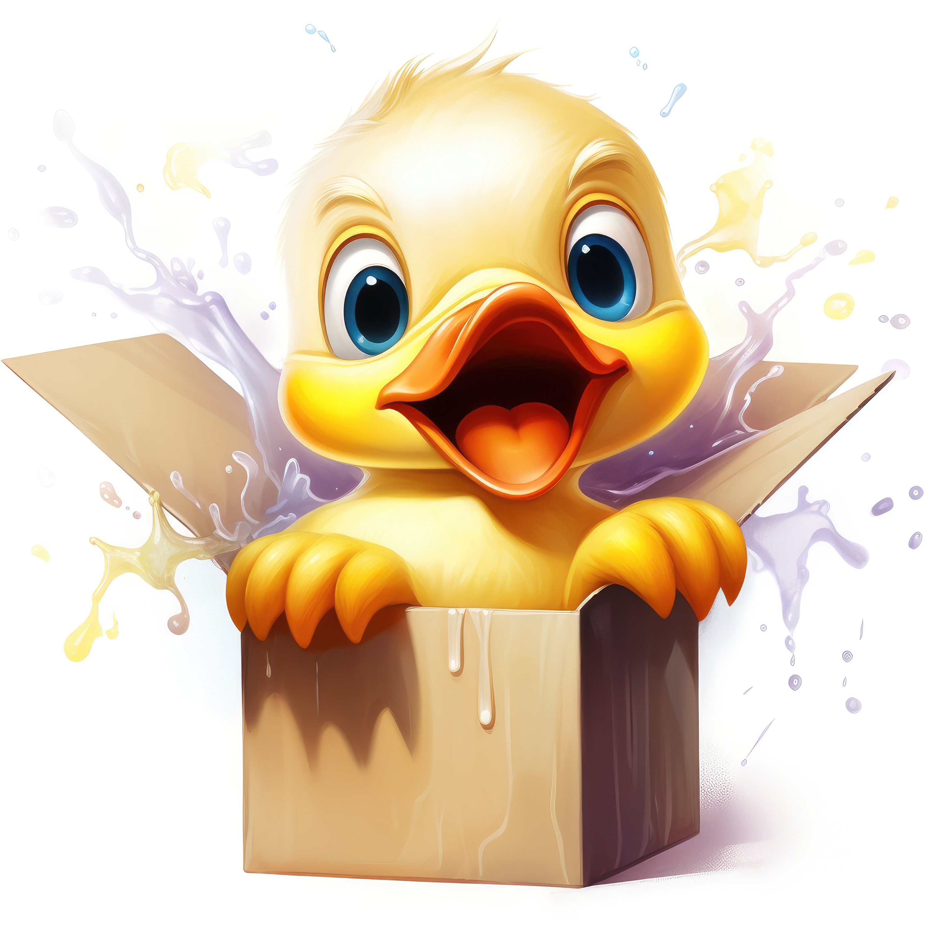 Cute Duck Clipart Set Bundle, 10 High-quality Images, Apparel, Paper ...