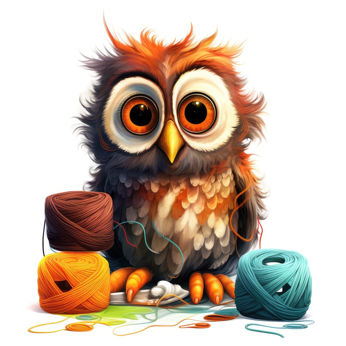 Cute Owl Clipart Set Bundle, 10 High-quality Images, Apparel, Paper ...