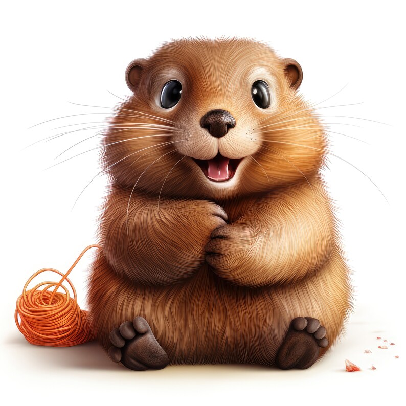 Cute Groundhog Clipart Set Bundle, 10 High-quality Images, Apparel ...