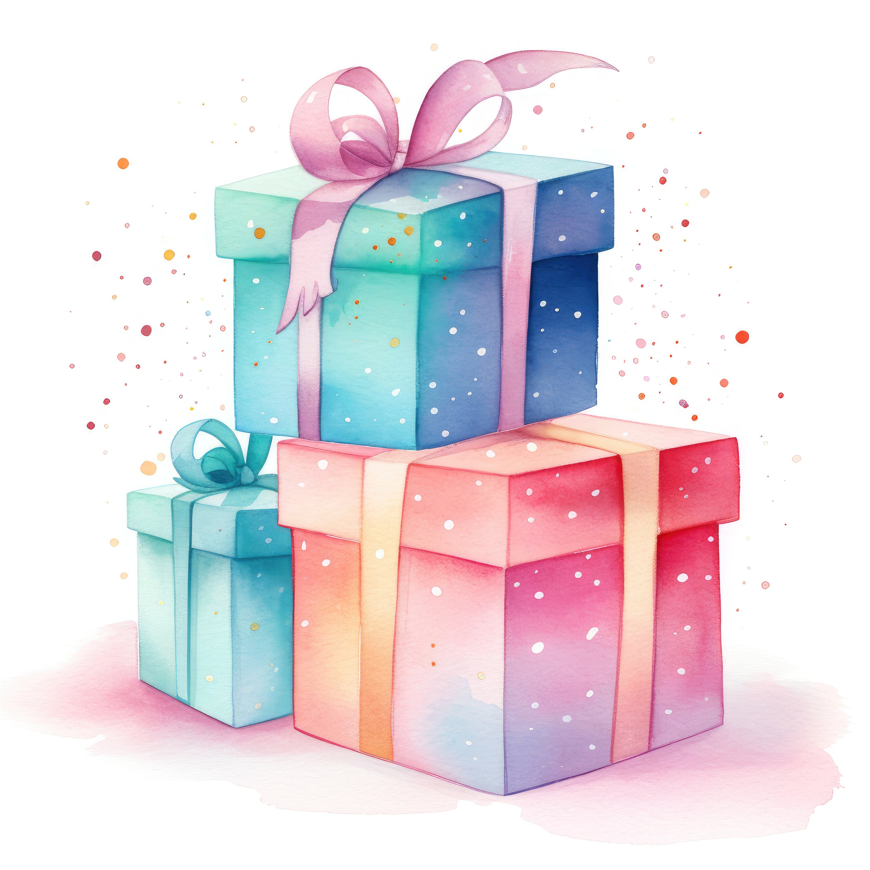 Cute Pastel Gifts Clipart Set Bundle, 10 High-quality Images, Apparel ...