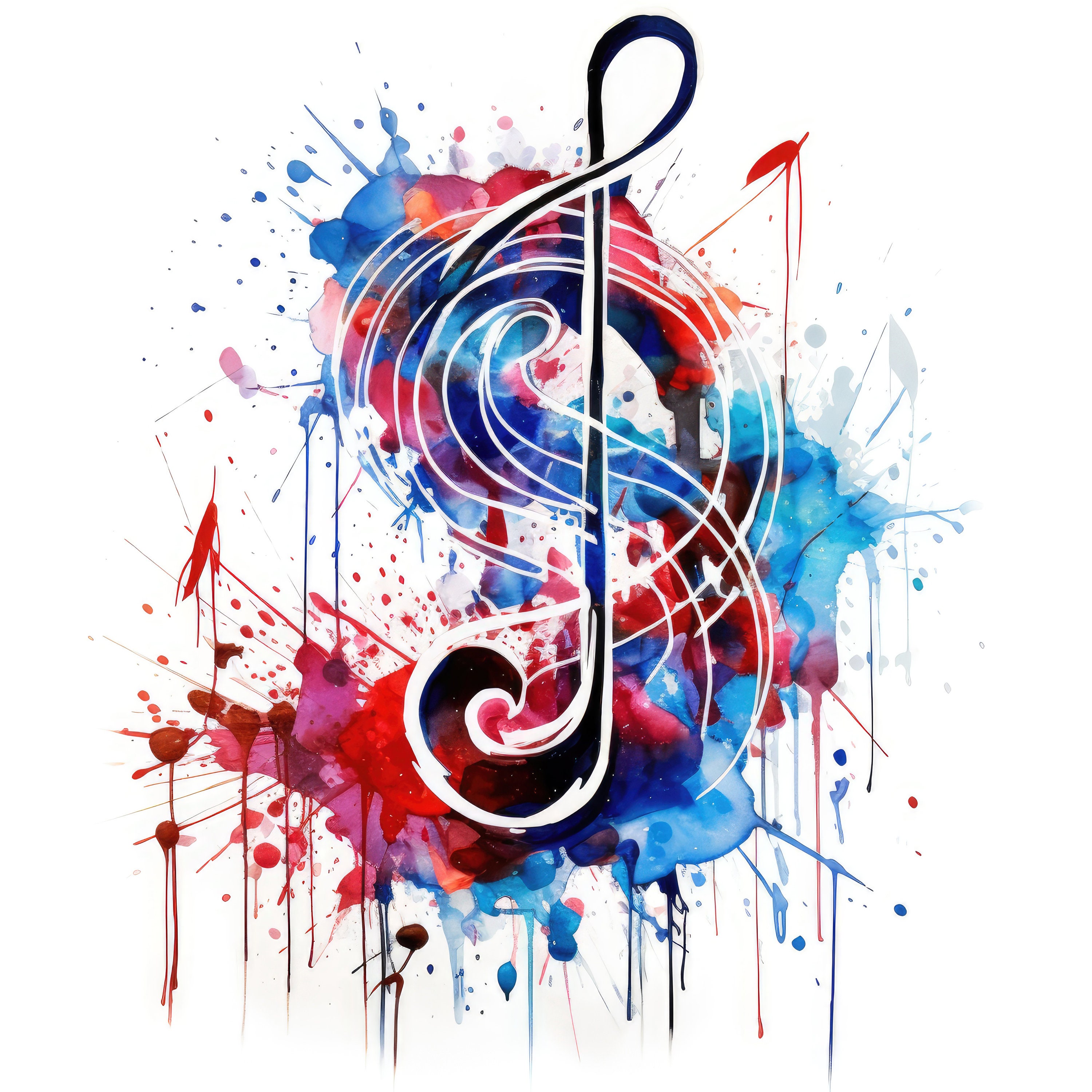 Cute Music Note Clipart Set Bundle, 10 High-quality Images, Apparel ...