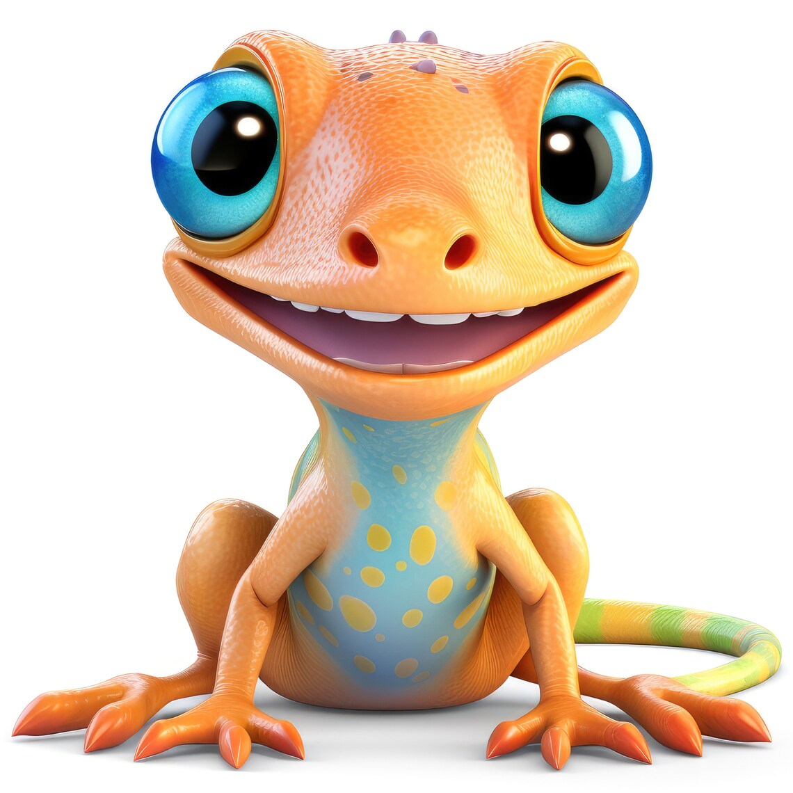 Cute Gecko Clipart Set Bundle, 10 High-quality Images, Apparel, Paper ...