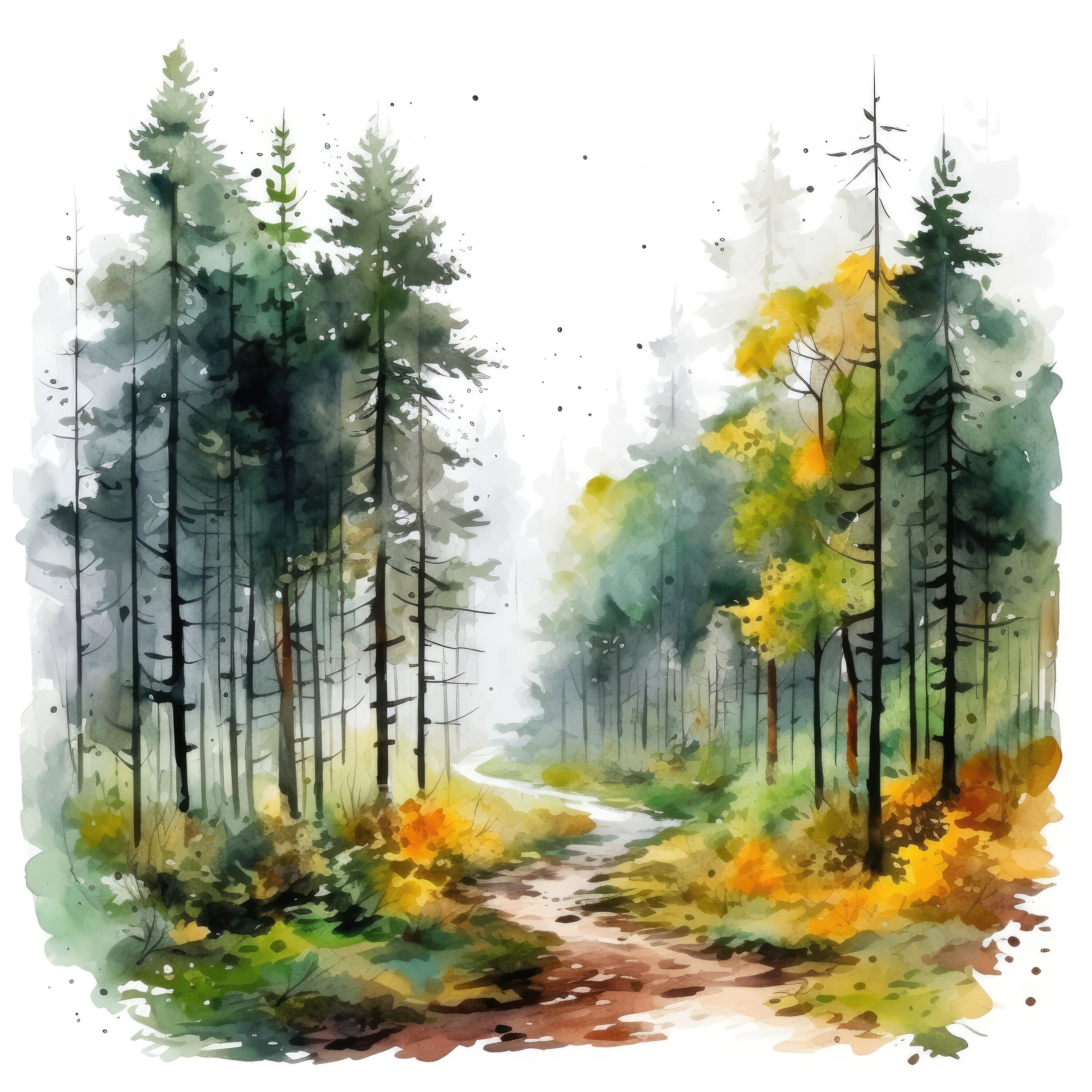 Cute Forest Clipart Set Bundle, 10 High-quality Images, Apparel, Paper ...