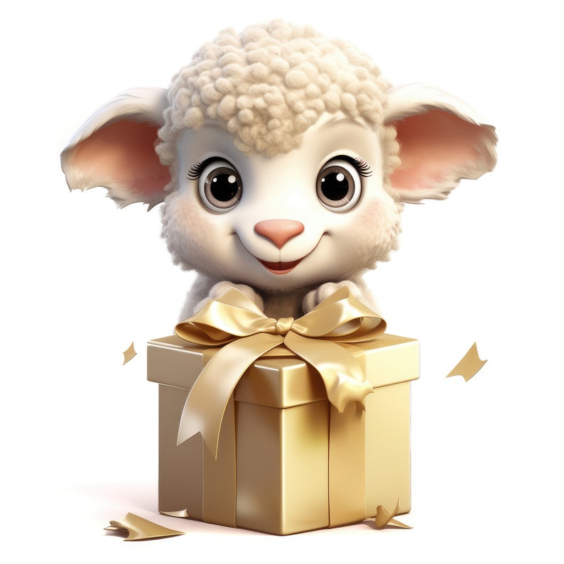 Cute Sheep Clipart Set Bundle, 10 High-quality Images, Apparel, Paper ...