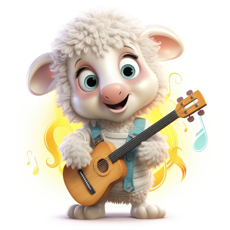 Cute Sheep Clipart Set Bundle, 10 High-quality Images, Apparel, Paper ...