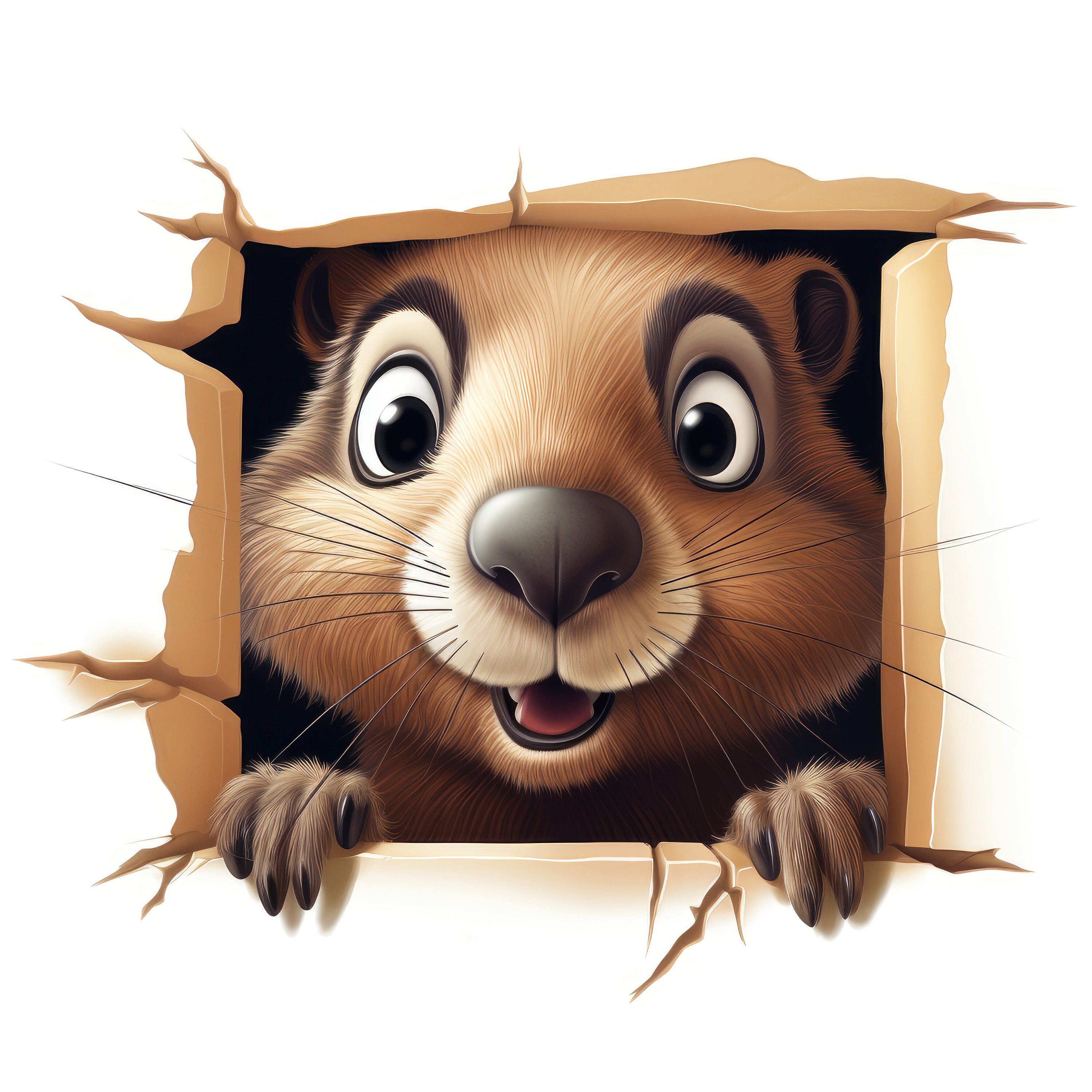 Cute Groundhog Clipart Set Bundle, 10 High-quality Images, Apparel ...
