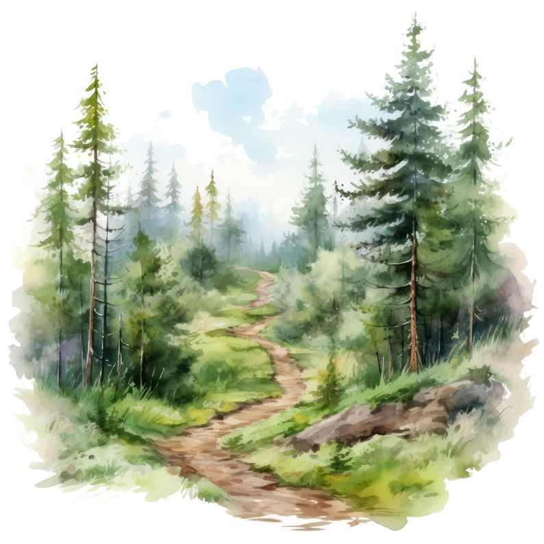 Cute Forest Clipart Set Bundle, 10 High-quality Images, Apparel, Paper ...