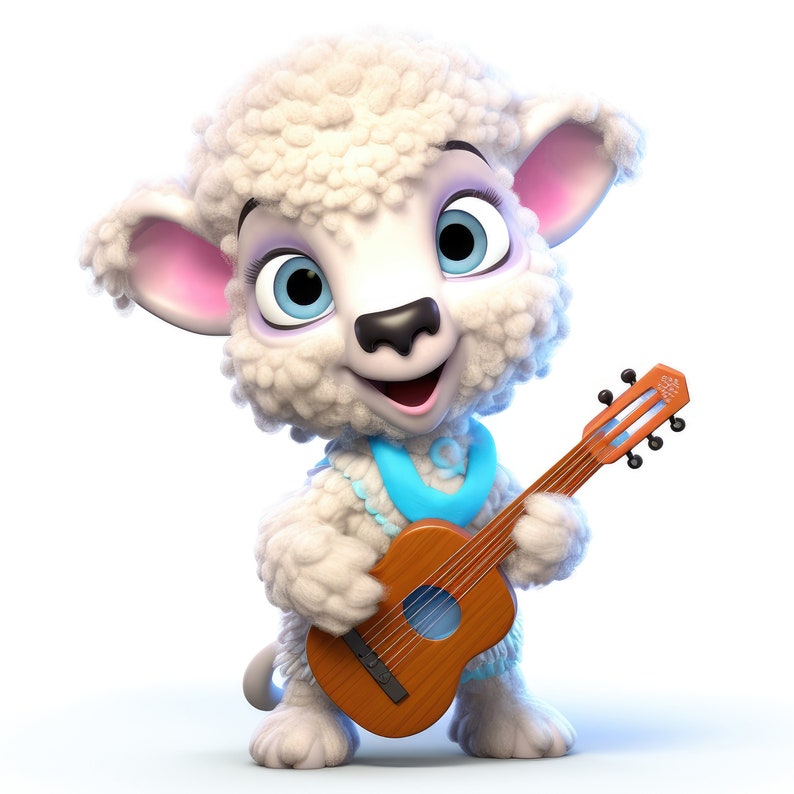 Cute Sheep Clipart Set Bundle, 10 High-quality Images, Apparel, Paper ...