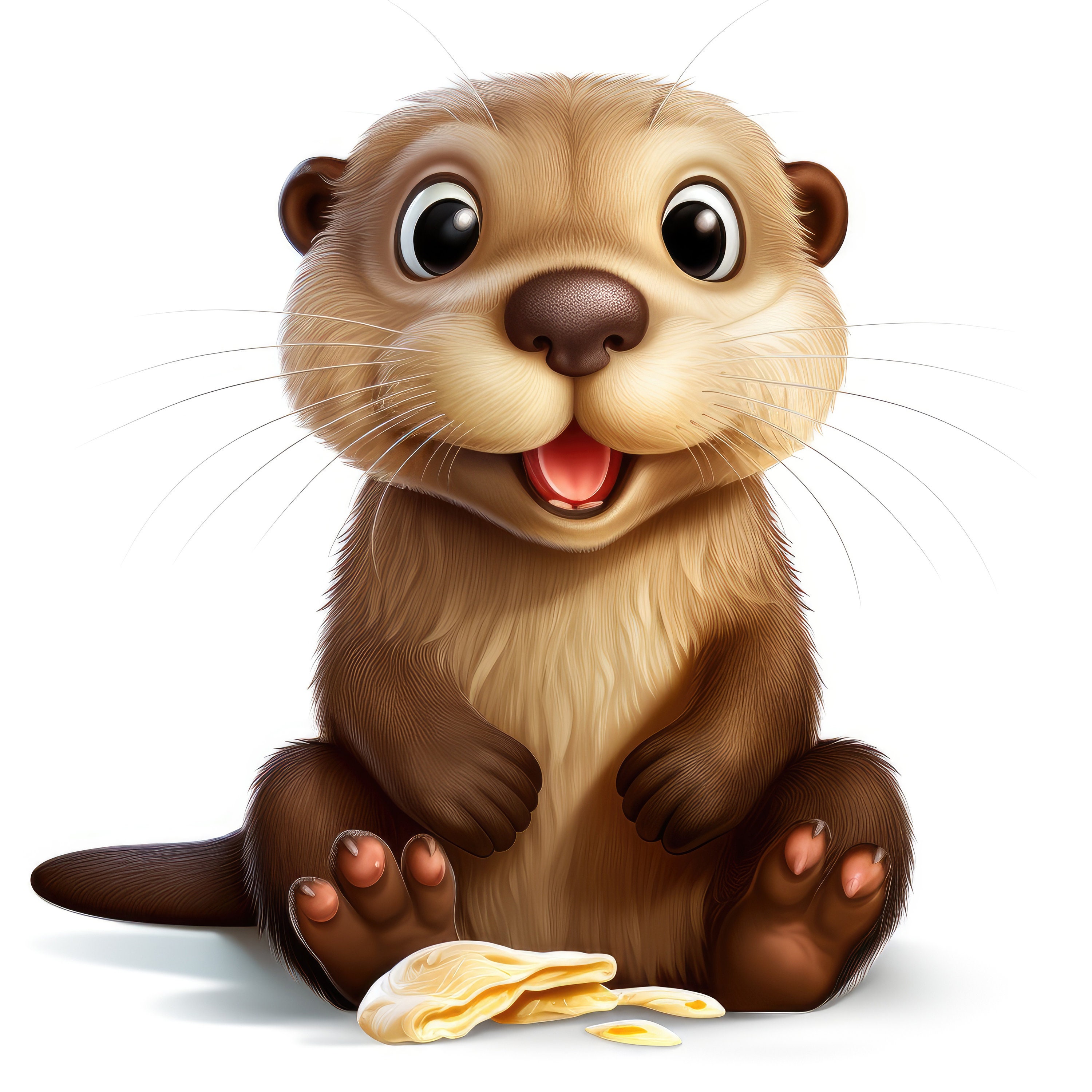 Cute Otter Clipart Set Bundle, 10 High-quality Images, Apparel, Paper ...