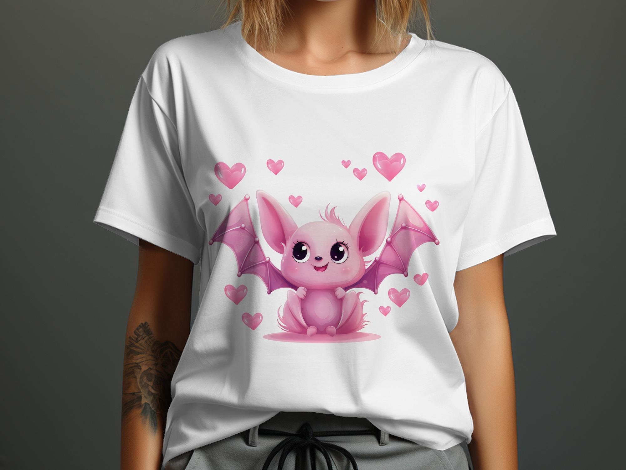 40 Funny Cartoon Bat Clipart Bundle Set PNG, Transparent, Valentine ...