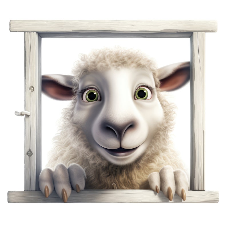 Cute Sheep Clipart Set Bundle, 10 High-quality Images, Apparel, Paper ...