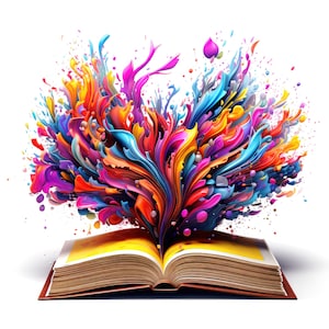 Cute Open Book Clipart Set Bundle, 10 High-quality Images, Apparel ...