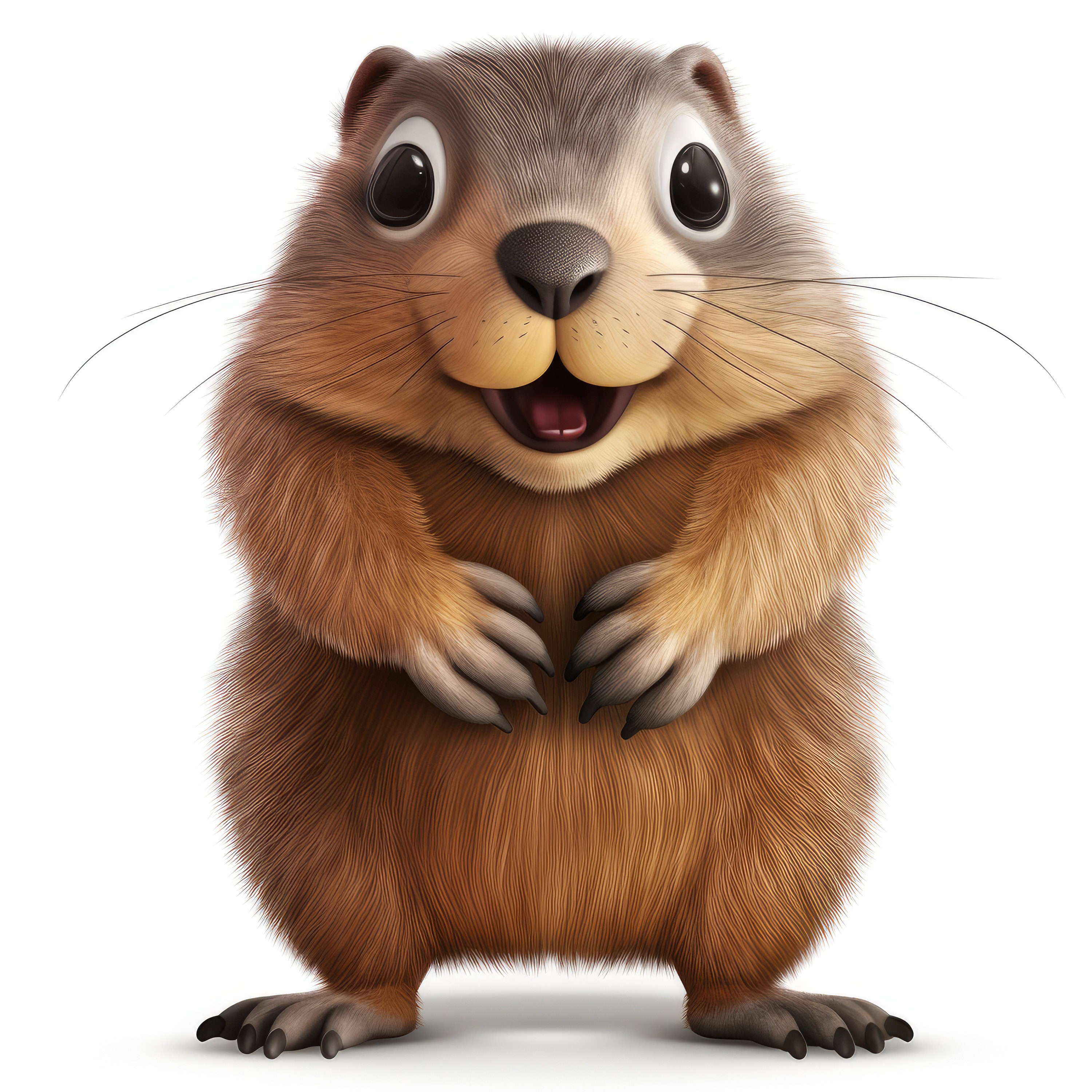 Cute Groundhog Clipart Set Bundle, 10 High-quality Images, Apparel ...