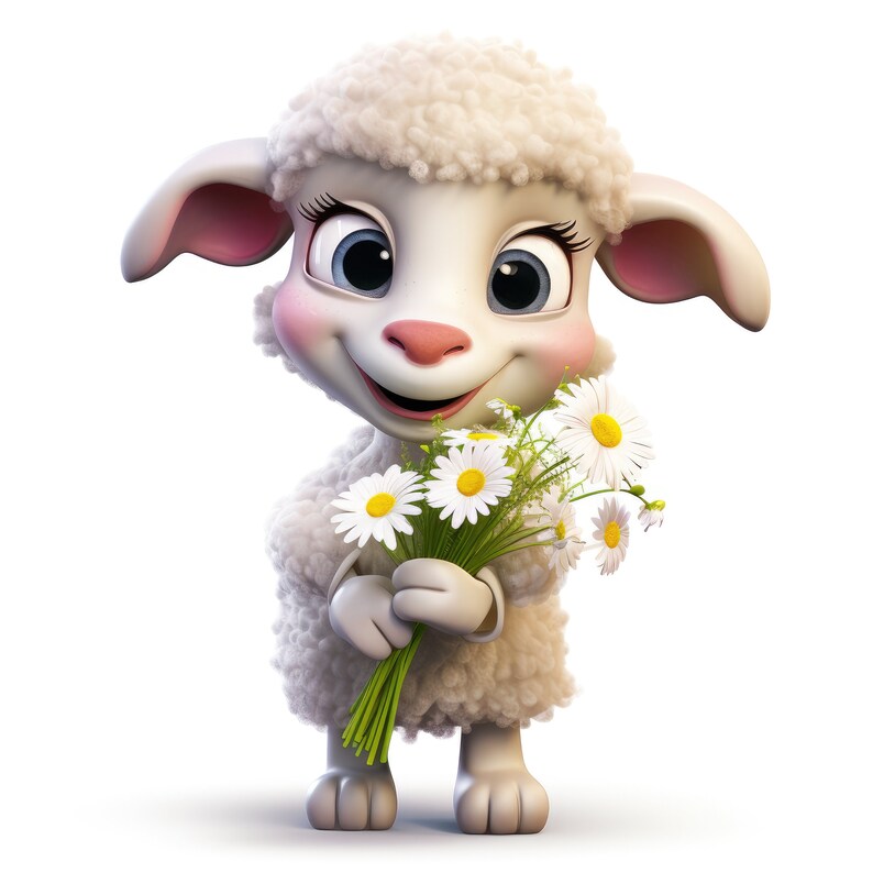 Cute Sheep Clipart Set Bundle, 10 High-quality Images, Apparel, Paper ...