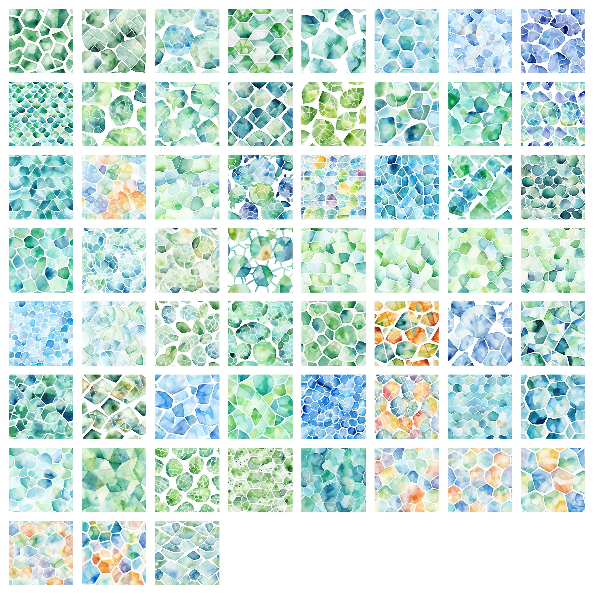 59 Watercolor Turtle Shell Seamless Pattern Bundle - Digital, Printable ...