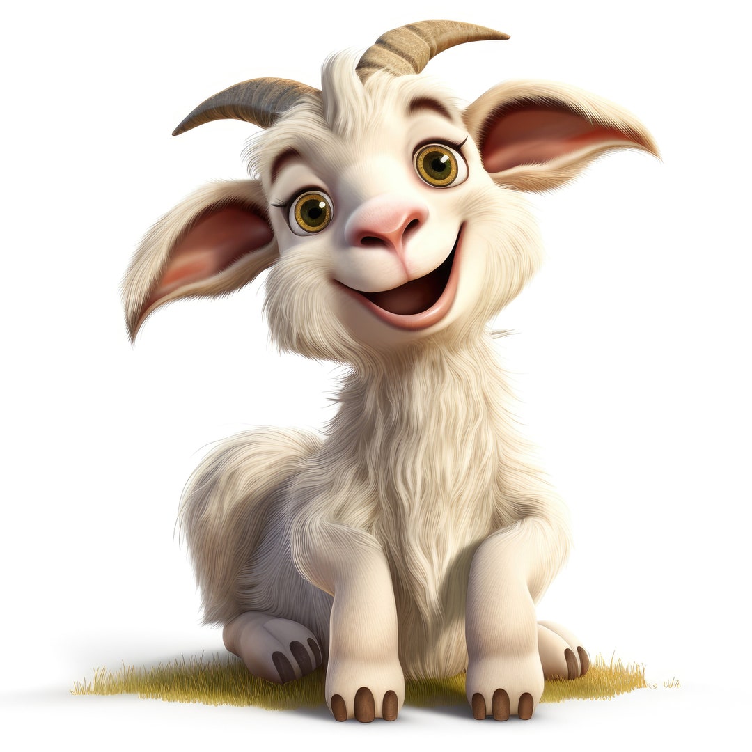 Cute Goat Clipart Set Bundle, 10 High-quality Images, Apparel, Paper ...