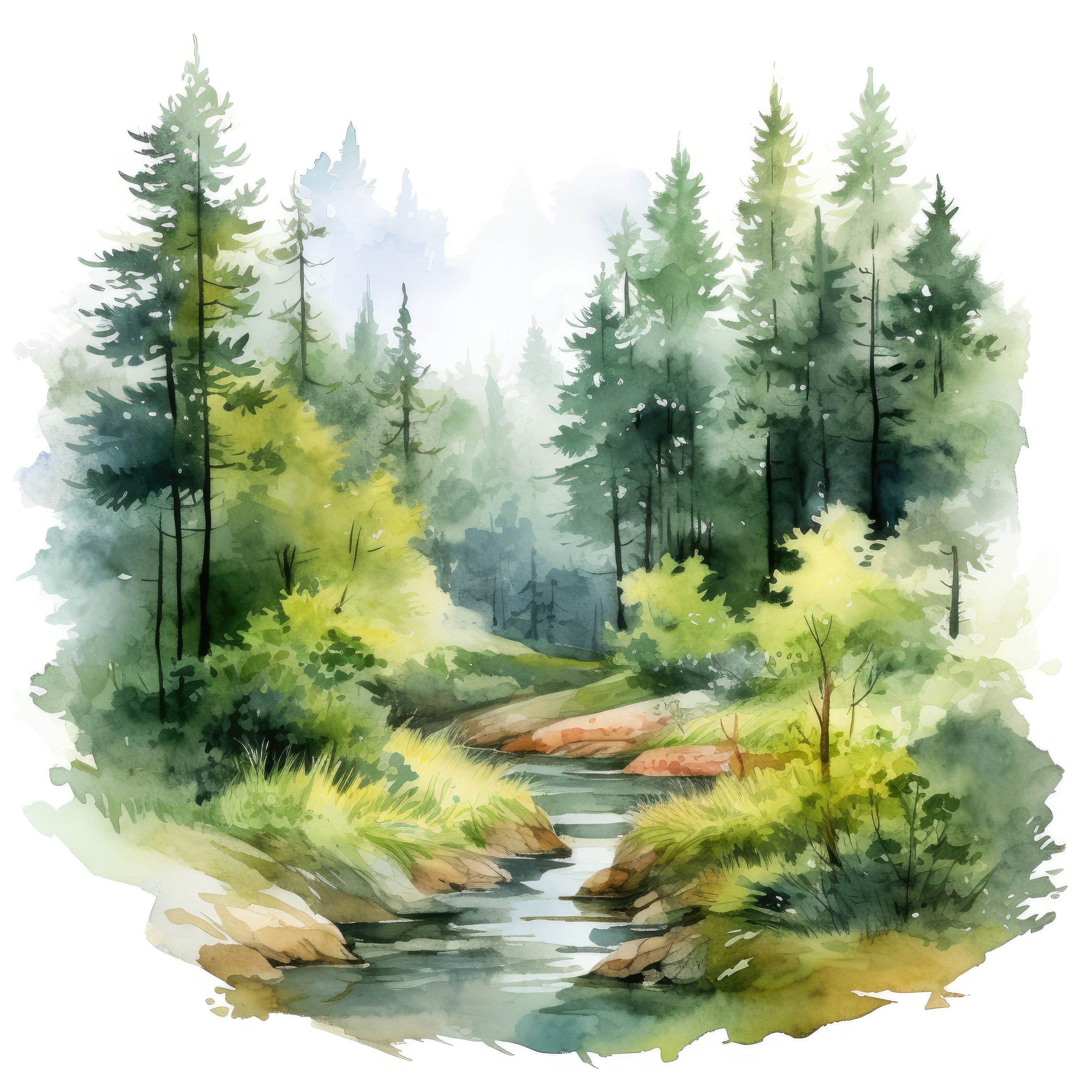 Cute Forest Clipart Set Bundle, 10 High-quality Images, Apparel, Paper ...