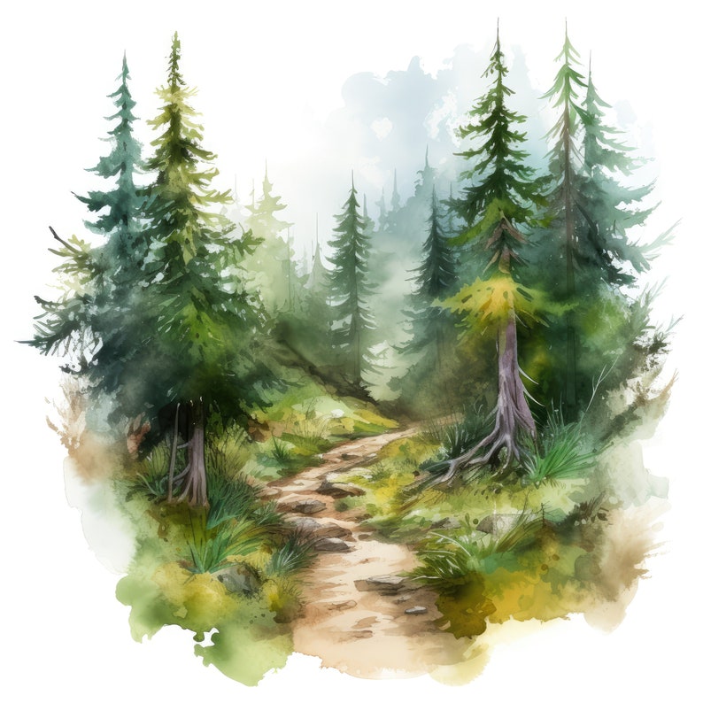 Cute Forest Clipart Set Bundle, 10 High-quality Images, Apparel, Paper ...