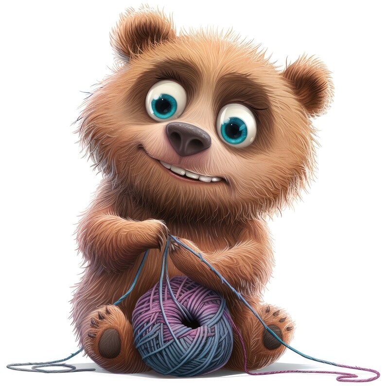 Cute Bear Clipart Set Bundle, 10 High-quality Images, Apparel, Paper ...