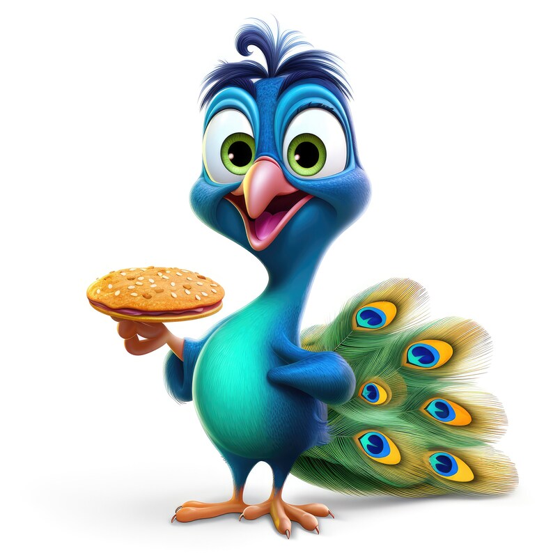 Cute Peacock Clipart Set Bundle, 10 High-quality Images, Apparel, Paper ...