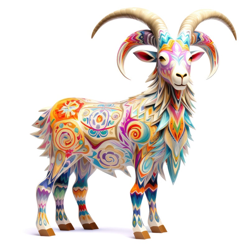 Cute Goat Clipart Set Bundle, 10 High-quality Images, Apparel, Paper ...