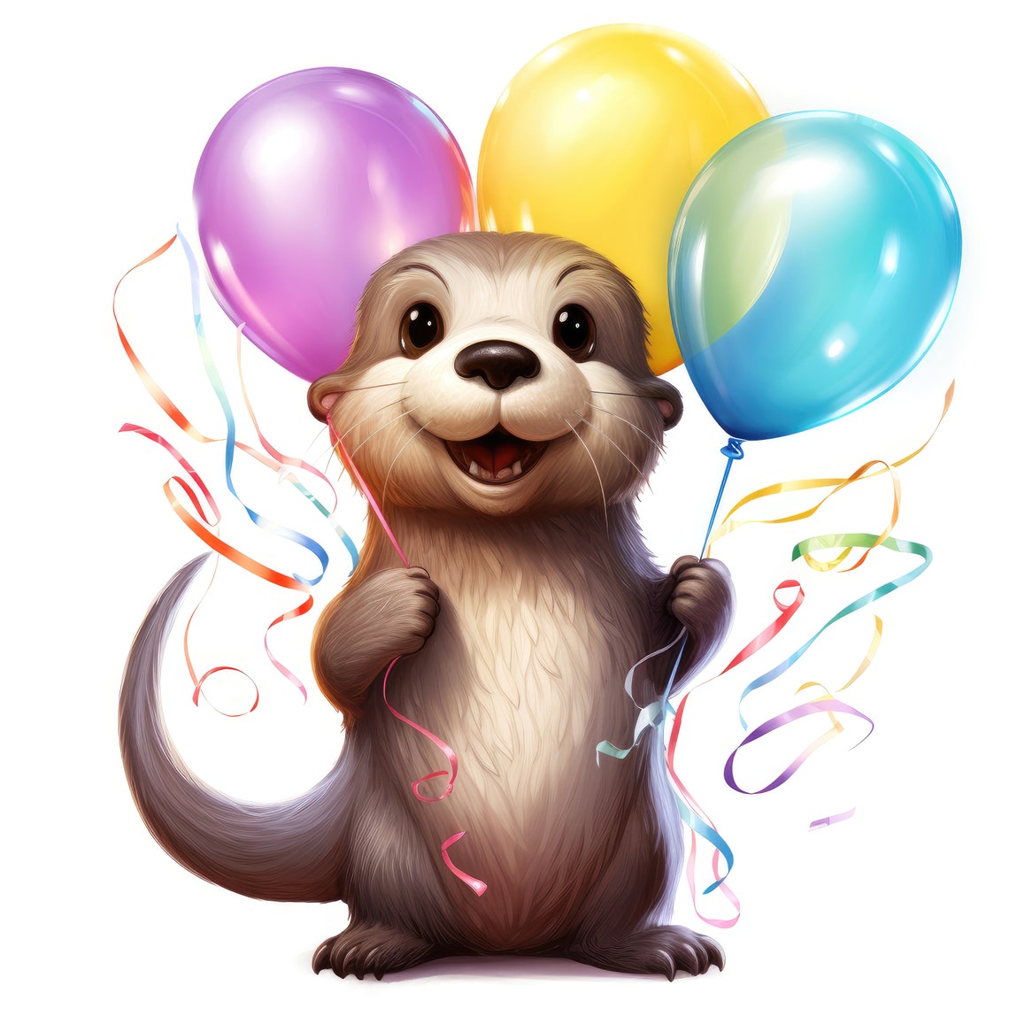 Cute Otter Clipart Set Bundle, 10 High-quality Images, Apparel, Paper ...