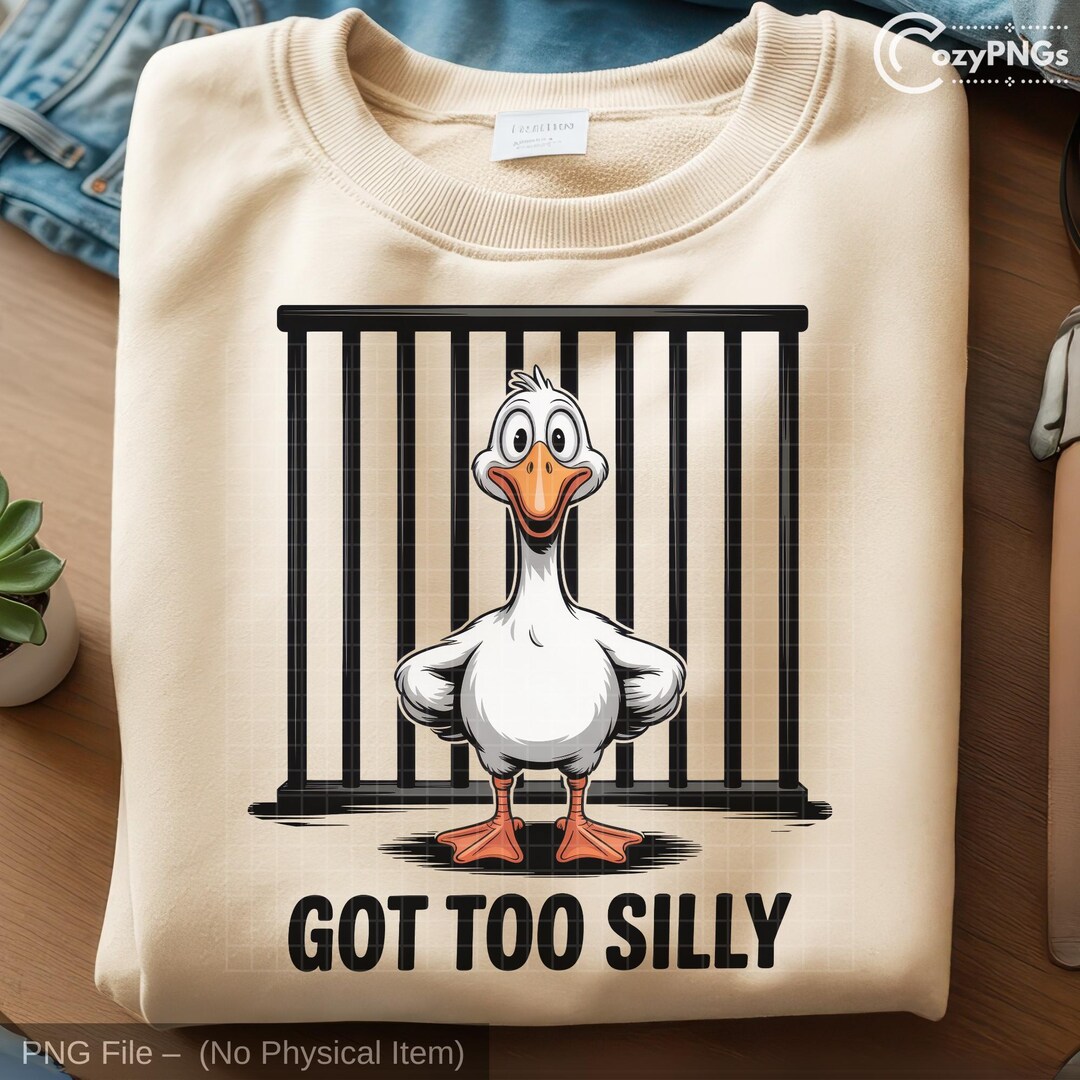 Funny Goose Mugshot PNG | Got Too Silly Design | Silly Animal Clipart ...