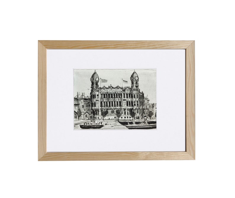Original Drawing 'rotterdam New York Hotel' Unframed - Etsy