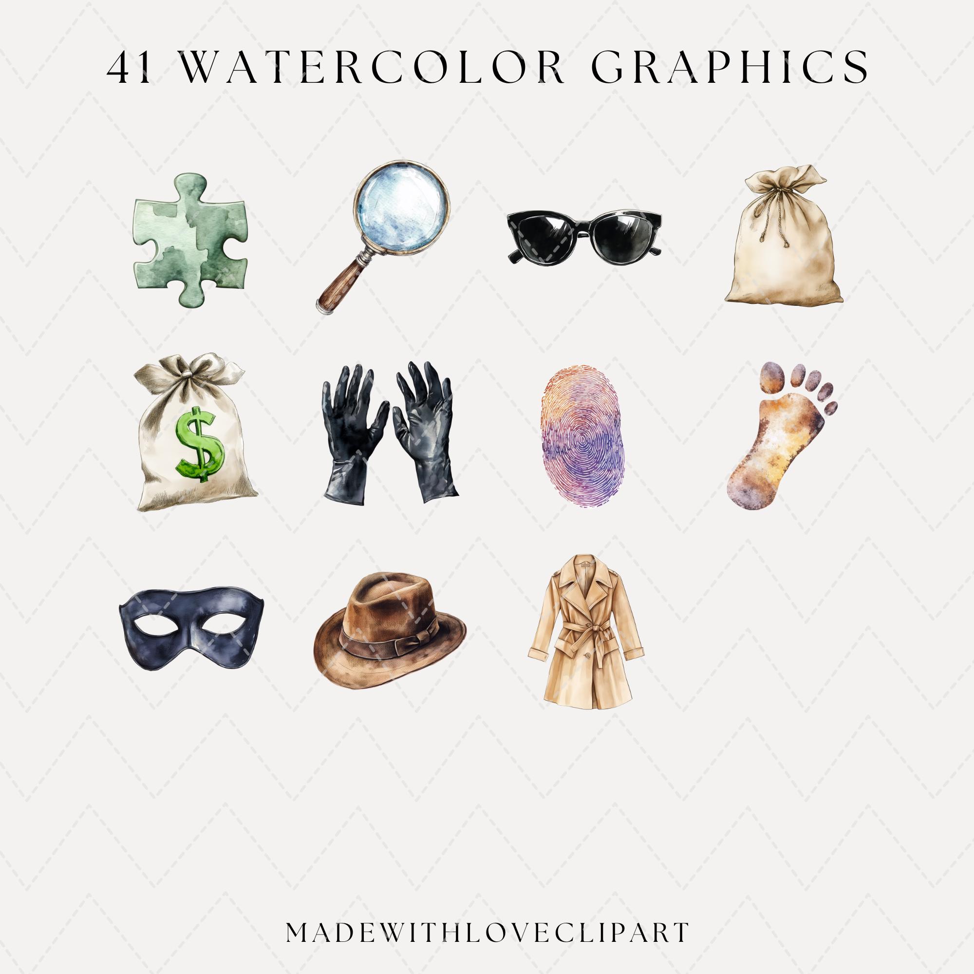 Cute Detective Clipart, Little Spy Clipart, Secret Agent, Mystery ...