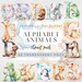 Watercolor Alphabet Animal Clipart Bundle, Alphabet Clipart, Cute ...