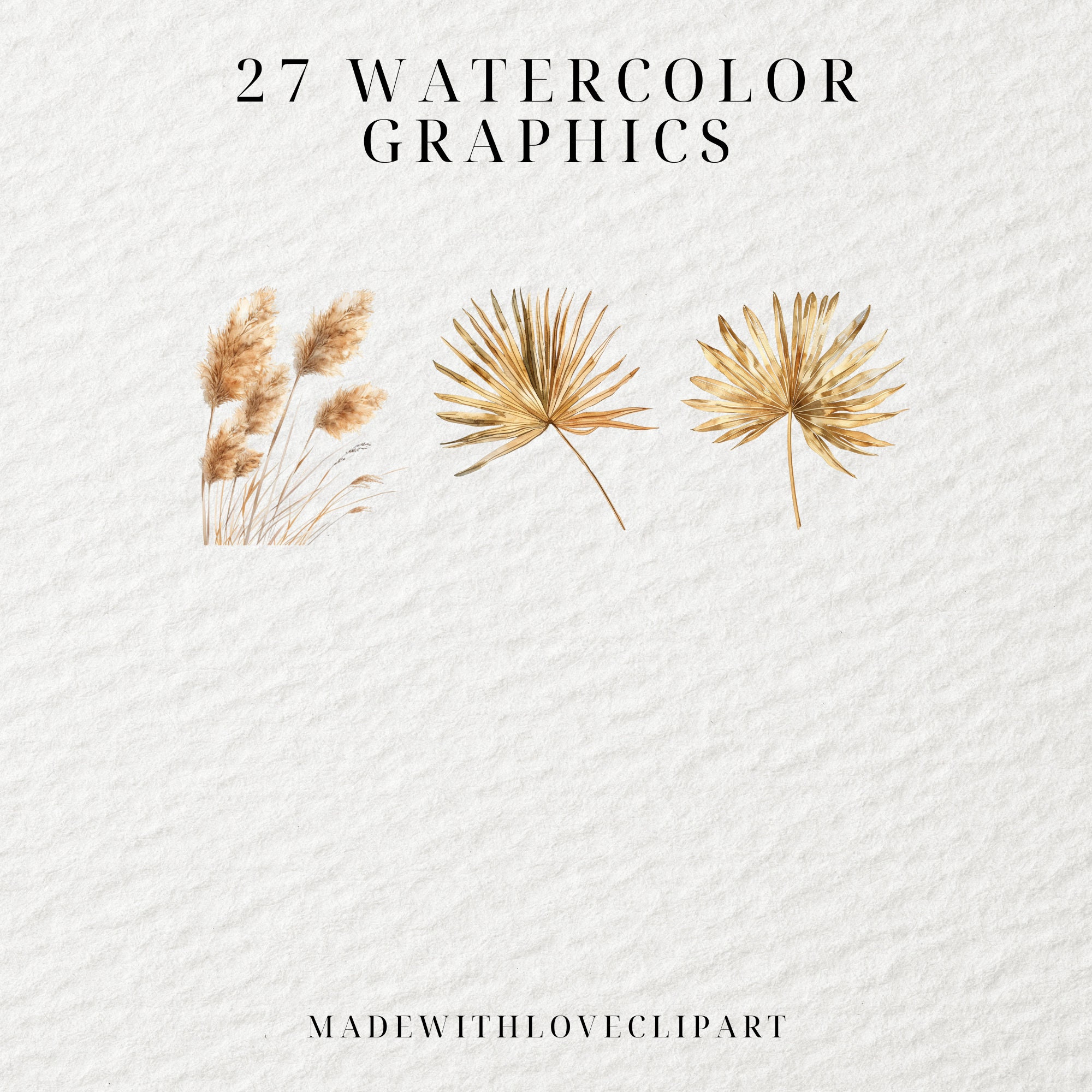 Watercolor Boho Flowers Clipart Bundle, Boho Floral Clipart, Bohemian ...