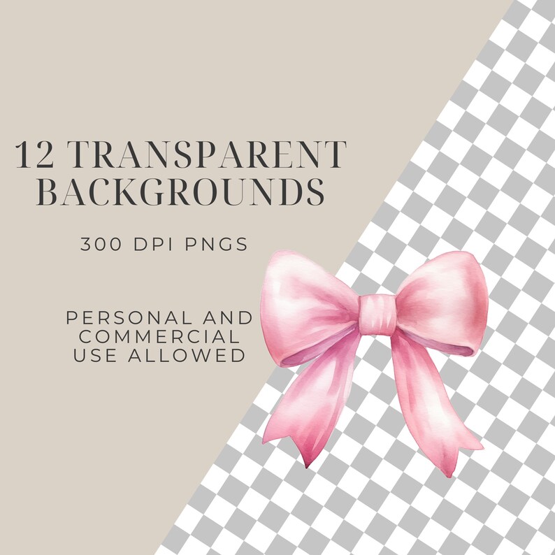 Watercolor Pink Bows Clipart Bundle, Ribbons Clipart, Girly Clipart ...
