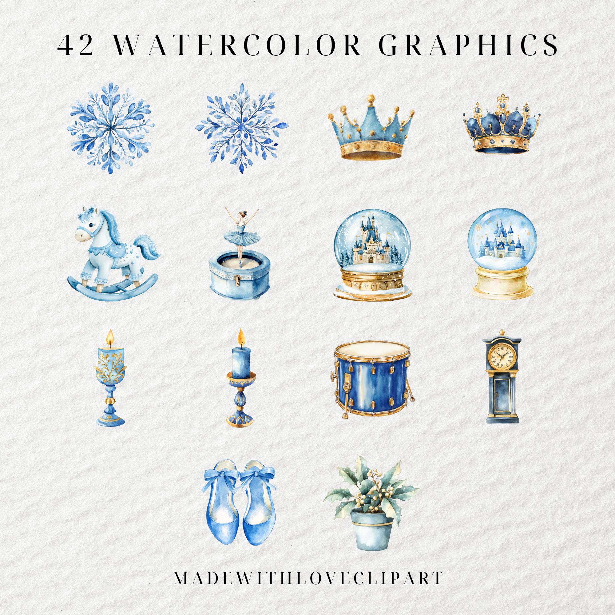 Watercolor Blue Nutcracker Clipart, Nutcracker Christmas, Blue ...