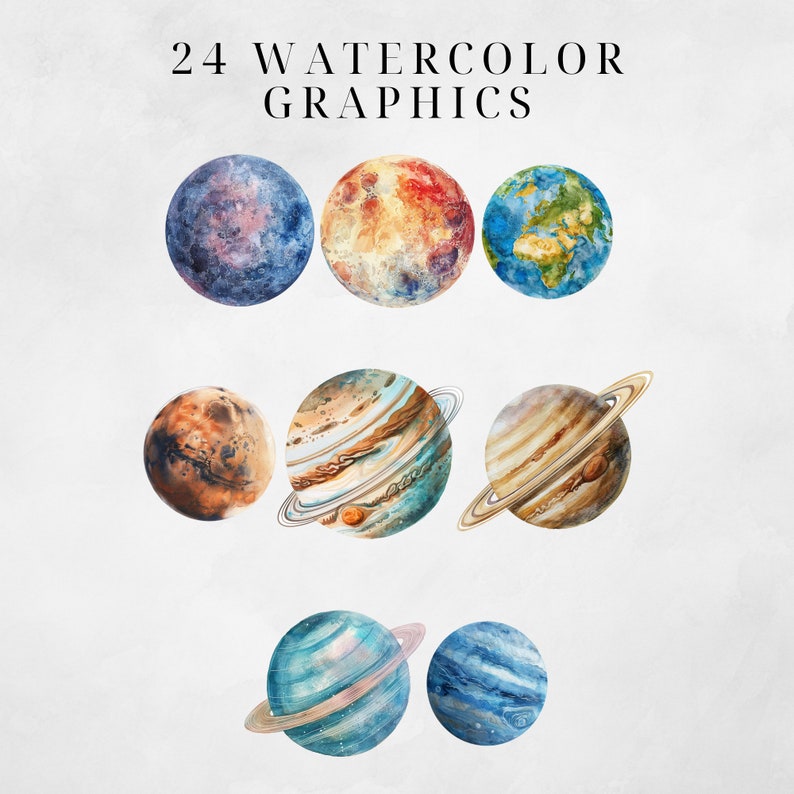 Watercolor Space Clipart Pack, Astronaut Rocket Clipart, Astronaut Clip ...
