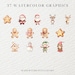 Watercolor Christmas Clipart, Santa Claus Clipart, Xmas Clipart ...