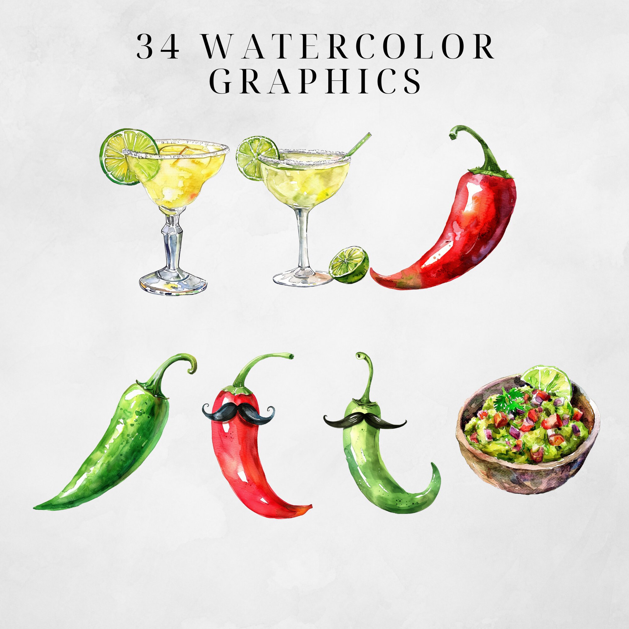 Watercolor Cinco De Mayo Clipart Bundle, Fiesta Clipart, Mexican ...