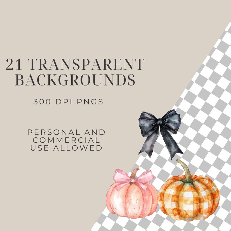 Watercolor Pumpkin Bows Clipart, Pumpkin Coquette Bow, Gingham Pumpkin ...