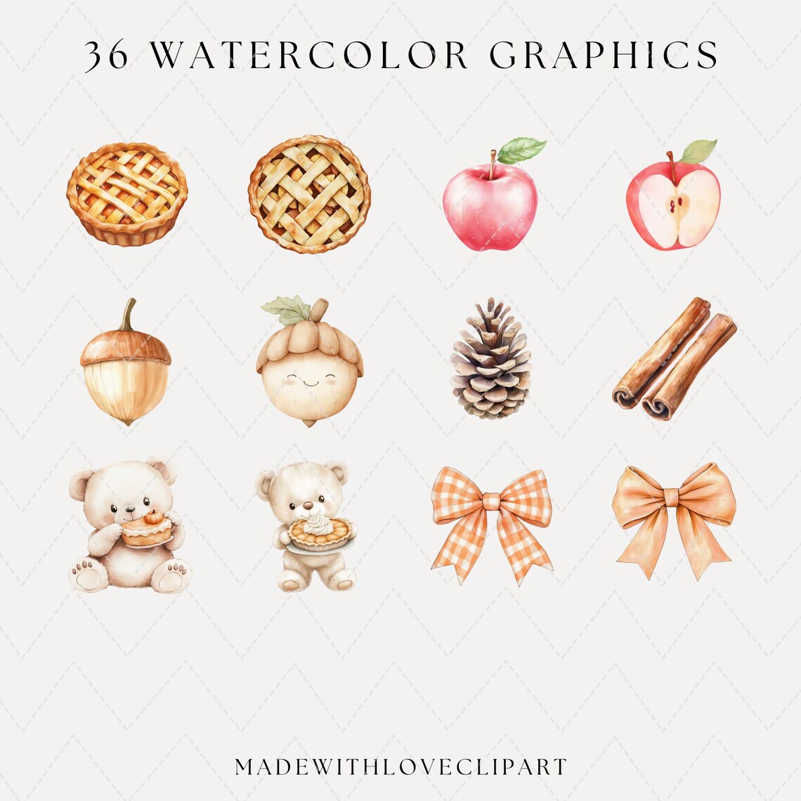 Watercolor Cutie Pie Pumpkin Clipart, Pumpkin Pie Clipart, Fall, Autumn ...