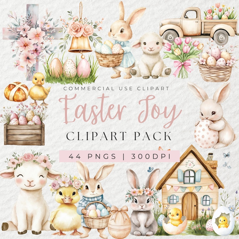 Cute Easter Clipart - Etsy