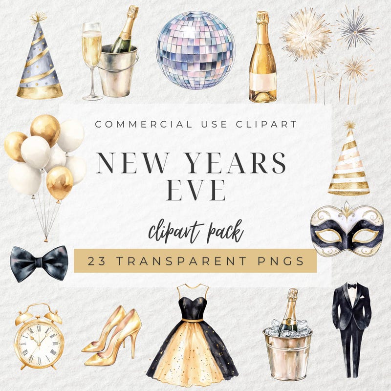 Nye Watercolor Clipart - Etsy UK