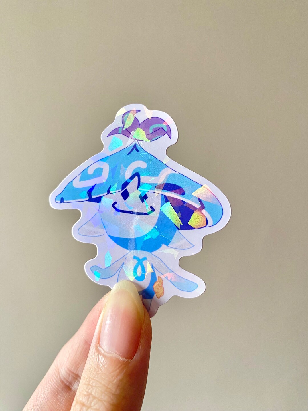 Cute Genshin Impact Aranara Ararycan Mushroom Holographic Sticker ...