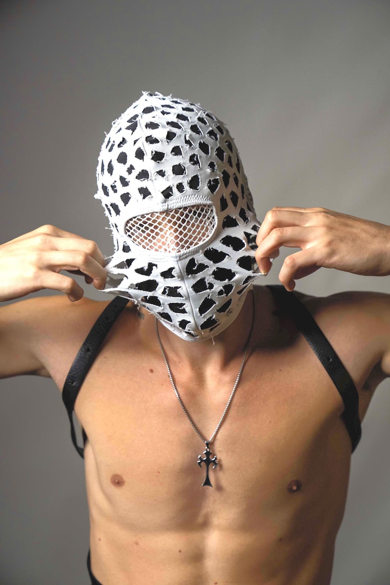 Handmade Balaclava Ski Mask Designed Tatty and Torn, Shabby and ...