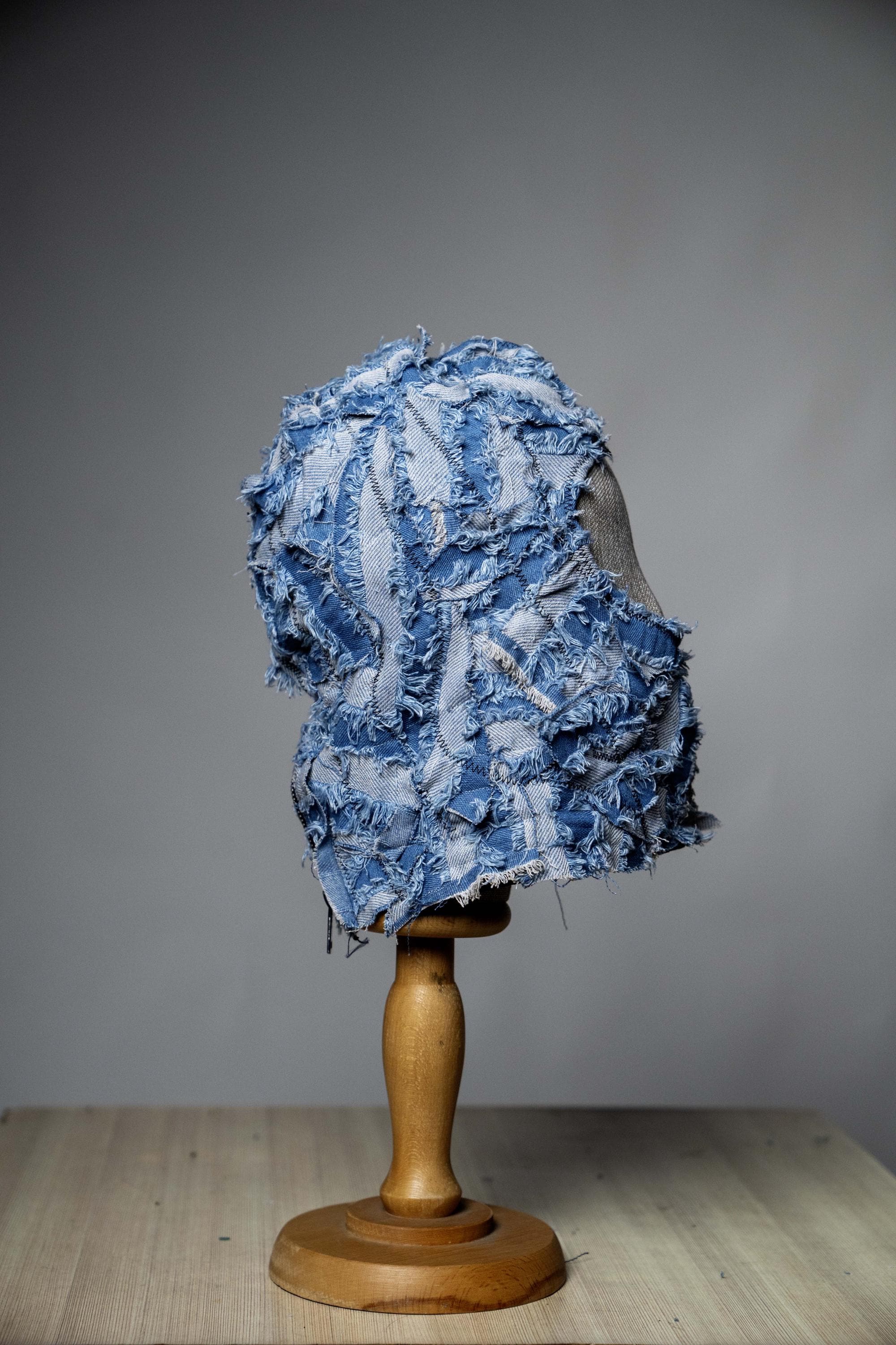 Handmade Ripped Jean Ski Mask Balaclava Mask, Designer Style Made up ...