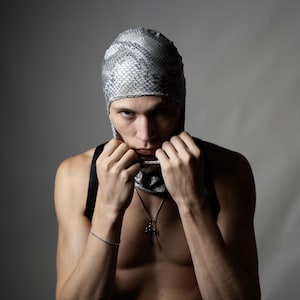 Ski Mask, Balaclava Snake Leather Patterned Handmade Special Design ...