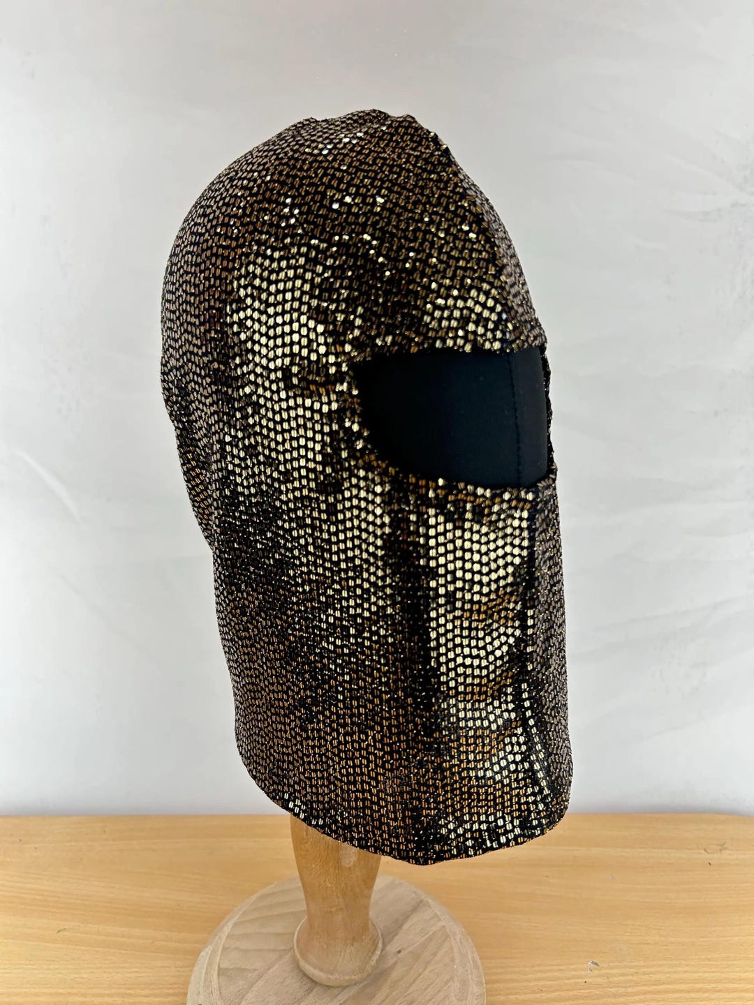 Gold Rich Silvery Shiny Balaclava Handmade Ski Mask Unisex Standart ...
