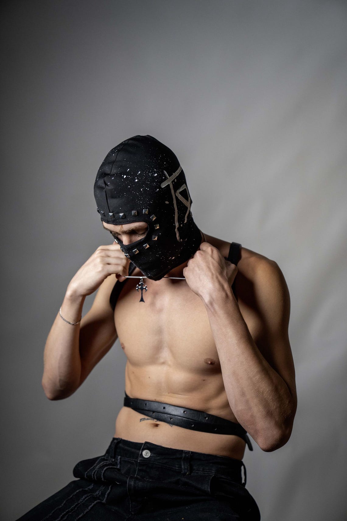 Designer Balaclava Cotton Ski Mask Unisex Japanese Texture Motorcycle ...